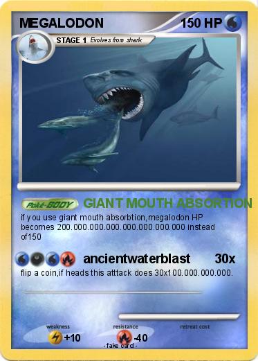 Pokémon MEGALODON 50 50 - GIANT MOUTH ABSORTION - My Pokemon Card