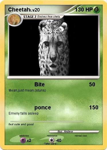 Pokémon Cheetah 121 121 - Bite - My Pokemon Card