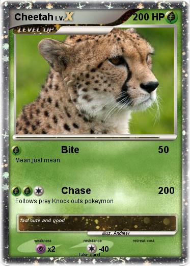 Pokémon Cheetah 120 120 - Bite - My Pokemon Card