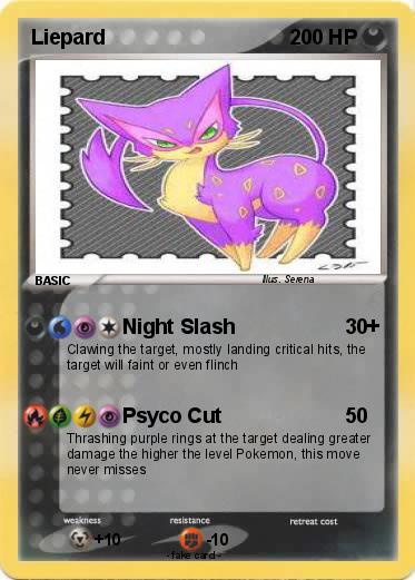 Pokémon Liepard 56 56 - Night Slash - My Pokemon Card