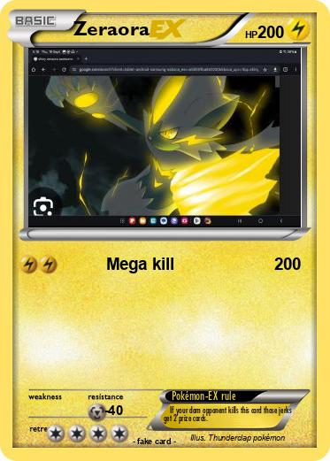 Pokémon Zeraora 326 326 - Mega kill - My Pokemon Card