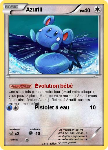 Pokémon Azurill 66 66 - Évolution bébé - Ma carte Pokémon