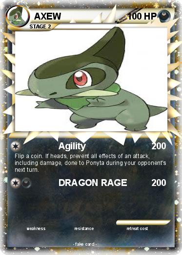 Pokémon AXEW 198 198 - Agility - My Pokemon Card