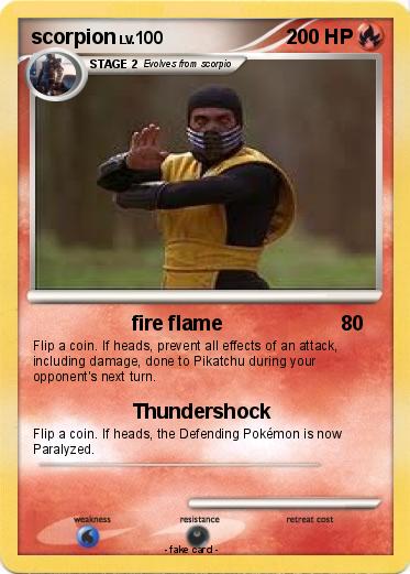 Pokémon scorpion 274 274 - fire flame - My Pokemon Card