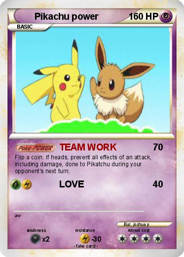Pokémon Pikachu power 4 4 - TEAM WORK - My Pokemon Card