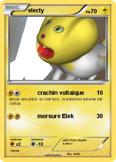 Pokémon electy 2 2 - crachin voltaïque - Ma carte Pokémon