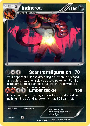 Pokémon Incineroar 13 13 - Scar transfiguration - My Pokemon Card