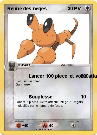 Pokémon Evoli 553 553 - Lancer 100 piece et votre attaque et il fera ...