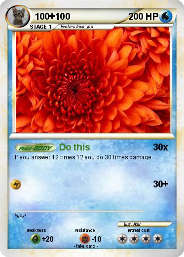 Pokémon 100 100 100 - Do this - My Pokemon Card