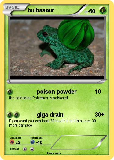 Pokémon bulbasaur 939 939 - poison powder - My Pokemon Card