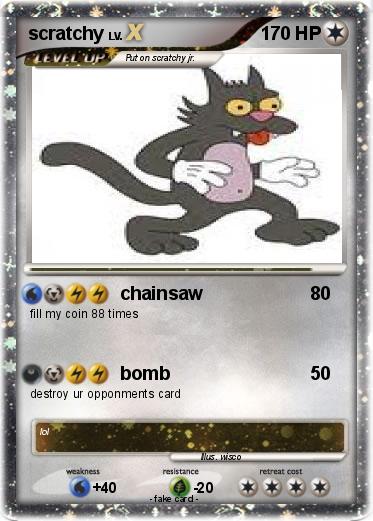 Pokémon scratchy 8 8 - chainsaw - My Pokemon Card