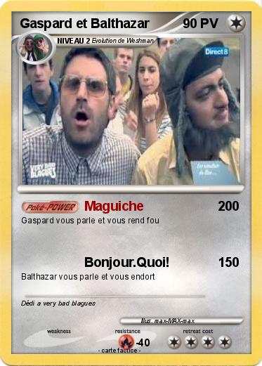 Pokémon Gaspard et Balthazar 1 1 - Maguiche - Ma carte Pokémon