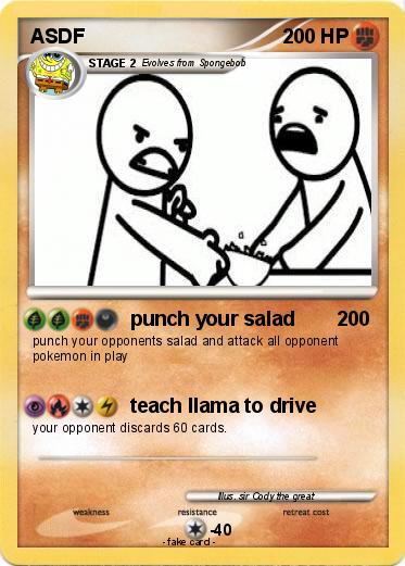 Pokémon ASDF 90 90 - punch your salad - My Pokemon Card