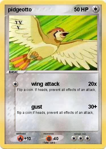 Pokémon pidgeotto 13 13 - wing attack - My Pokemon Card