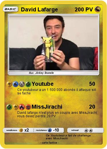 Pokémon David Lafarge 37 37 - Youtube - Ma carte Pokémon