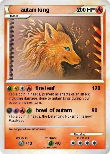 Pokémon autam king - fire leaf - My Pokemon Card