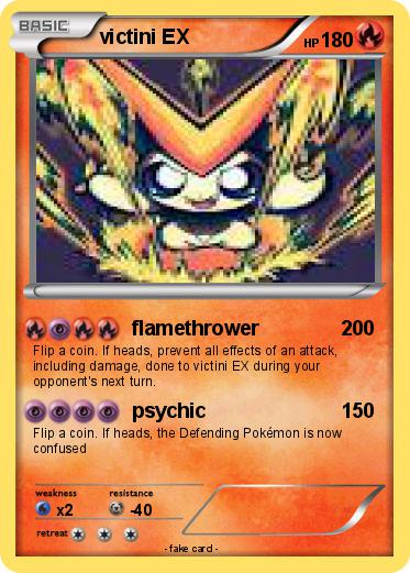 Pokémon victini EX 140 140 - flamethrower - My Pokemon Card