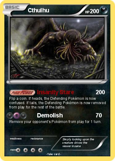 Pokémon Cthulhu 141 141 - Insanity Stare - My Pokemon Card