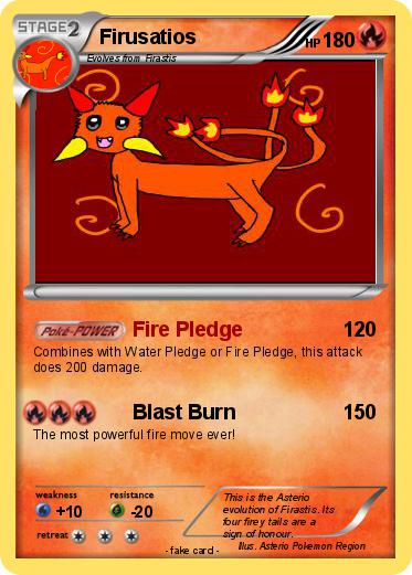 Pokémon Firusatios 1 1 - Fire Pledge - My Pokemon Card