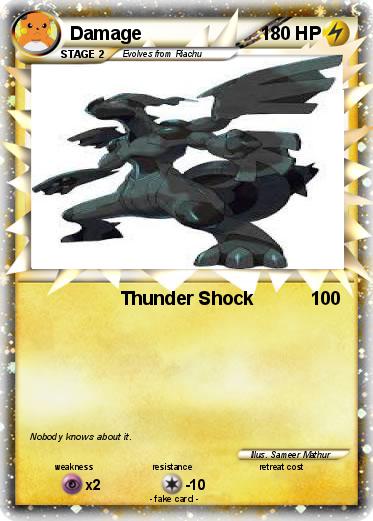 Pokémon Damage 9 9 - Thunder Shock - My Pokemon Card