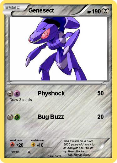 Pokémon Genesect 1291 1291 - Physhock - My Pokemon Card