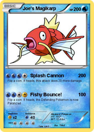 Pokémon Joe s Magikarp 2 2 - Splash Cannon - My Pokemon Card