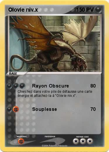 Pokémon Olovie niv x - Rayon Obscure - Ma carte Pokémon