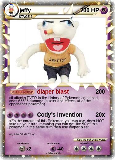 Pokémon jeffy 1261 1261 - diaper blast - My Pokemon Card