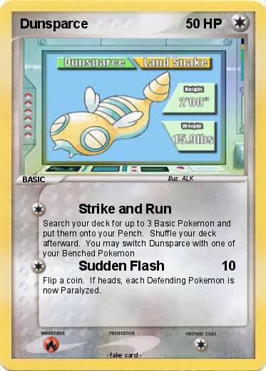Pokémon Dunsparce 31 31 - Strike and Run - My Pokemon Card