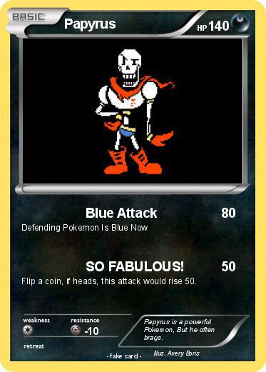 Pokémon Papyrus 308 308 - Blue Attack - My Pokemon Card