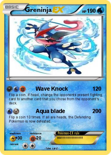 Pokémon Greninja 1305 1305 - Wave Knock - My Pokemon Card