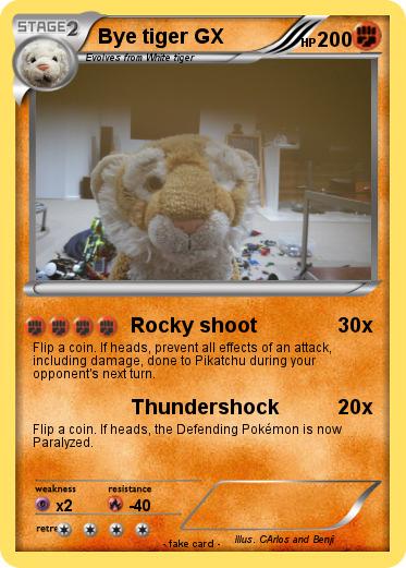 Pokémon Bye tiger GX - Rocky shoot - My Pokemon Card