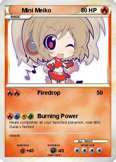 Pokémon Mini Meiko - Firedrop - My Pokemon Card