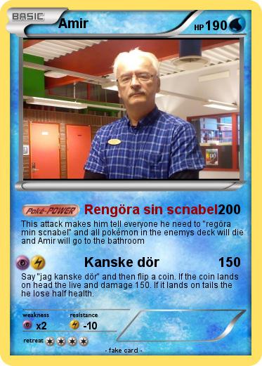 Pokémon Amir 87 87 - Rengöra sin scnabel - My Pokemon Card