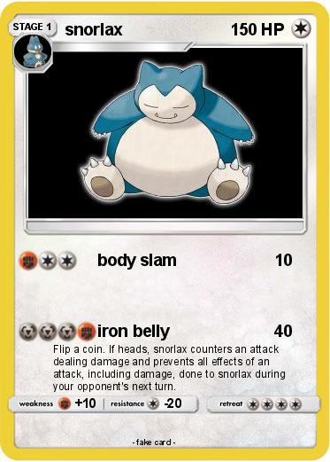 Pokémon snorlax 1050 1050 - body slam - My Pokemon Card