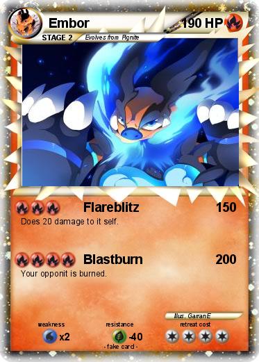 Pokémon Embor 84 84 - Flareblitz - My Pokemon Card