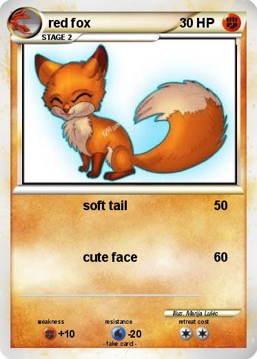 Pokémon red fox 10 10 - soft tail - My Pokemon Card