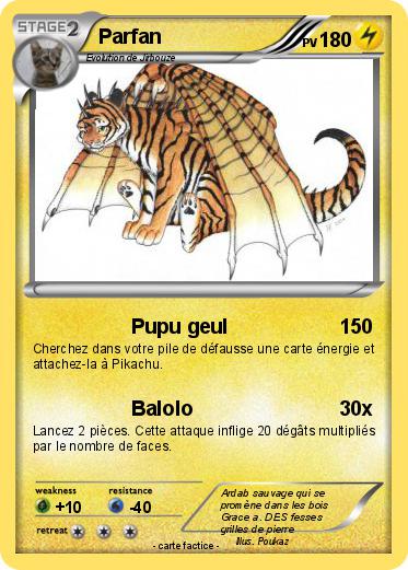 Pokémon Parfan - Pupu geul - Ma carte Pokémon