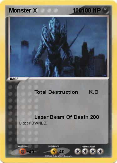 Pokémon Monster X 100 100 - Total Destruction K.O - My Pokemon Card