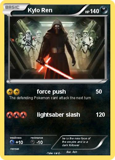 Pokémon Kylo Ren 8 8 - force push - My Pokemon Card