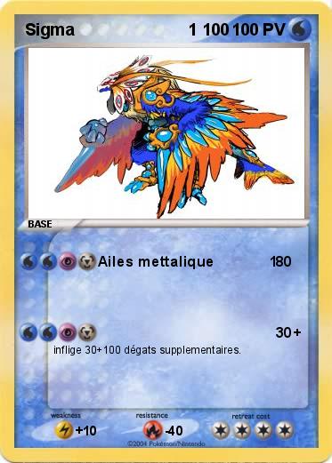 Pokémon Sigma 1 100 100 - Ailes mettalique 1 - Ma carte Pokémon