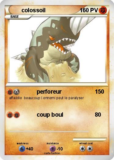 Pokémon colossoil 3 3 - perforeur - Ma carte Pokémon