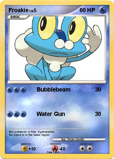 Pokémon Froakie 248 248 - Bubblebeam - My Pokemon Card