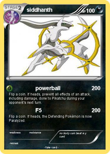 Pokémon siddhanth 1 1 - powerball - My Pokemon Card