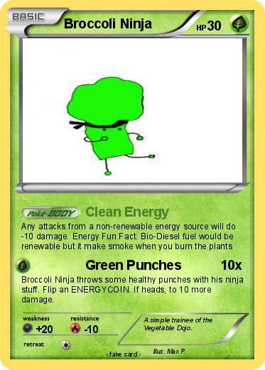 Pokémon Broccoli Ninja - Clean Energy - My Pokemon Card