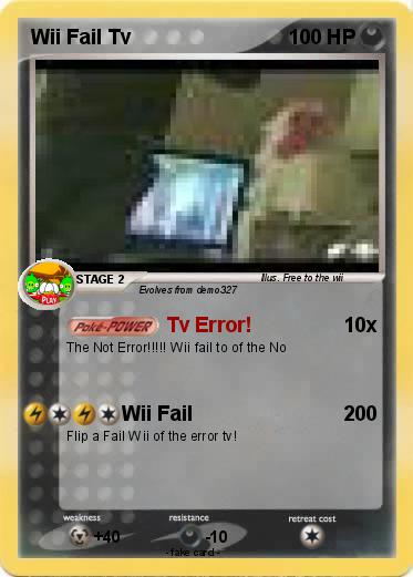 Pokémon Wii Fail Tv - Tv Error! - My Pokemon Card