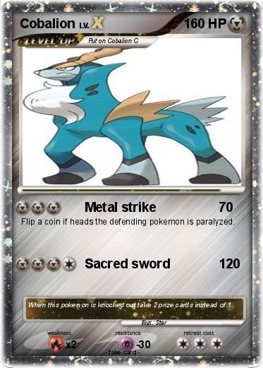 Pokémon Cobalion 133 133 - Metal strike - My Pokemon Card
