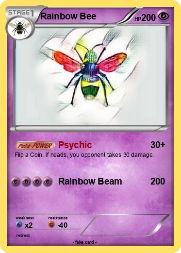 Pokémon Rainbow Bee - Psychic - My Pokemon Card
