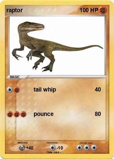 Pokémon raptor 467 467 - tail whip - My Pokemon Card