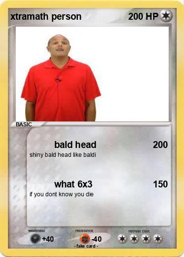 Pokémon xtramath person - bald head - My Pokemon Card